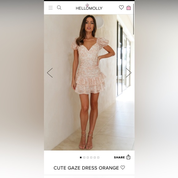 Hello Molly | Dresses | Hello Molly Cute Gaze Dress Orange | Poshmark
